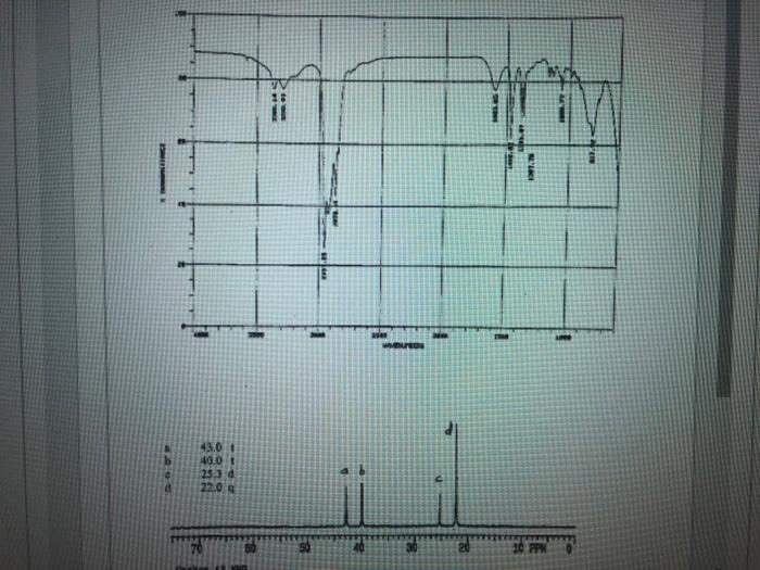 Solved C. The IR and CMR spectra of compound C5H13N are | Chegg.com