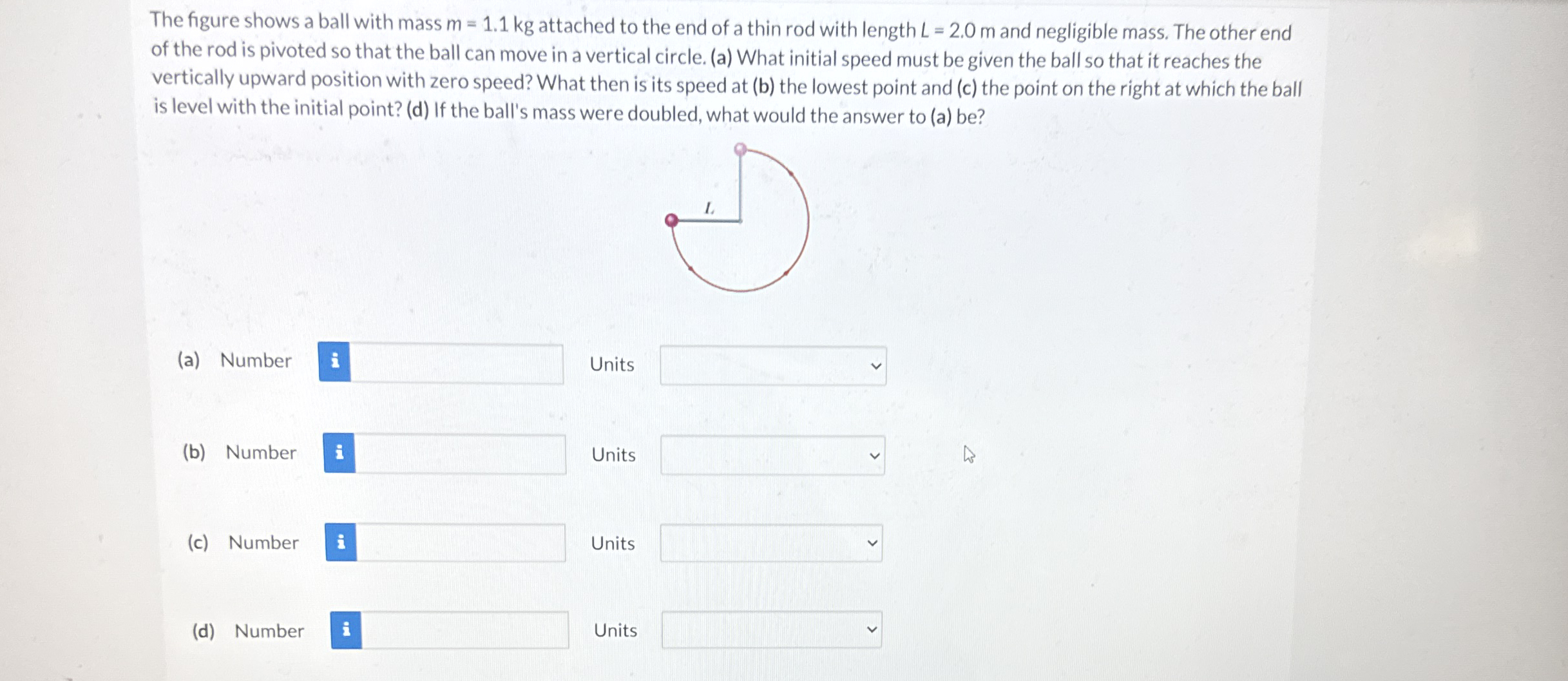 Solved The figure shows a ball with mass m=1.1kg ﻿attached | Chegg.com