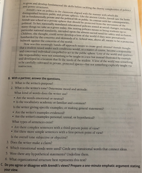 INTEGRATED SKILLS IDENTIFYING AND UTILIZING MARKERS | Chegg.com