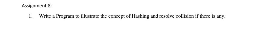 Solved Assignment 8: 1. Write a Program to illustrate the | Chegg.com