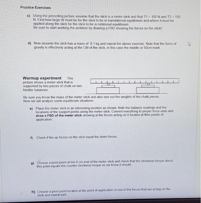 Solved Equilibrium Revisited... In order to be in | Chegg.com