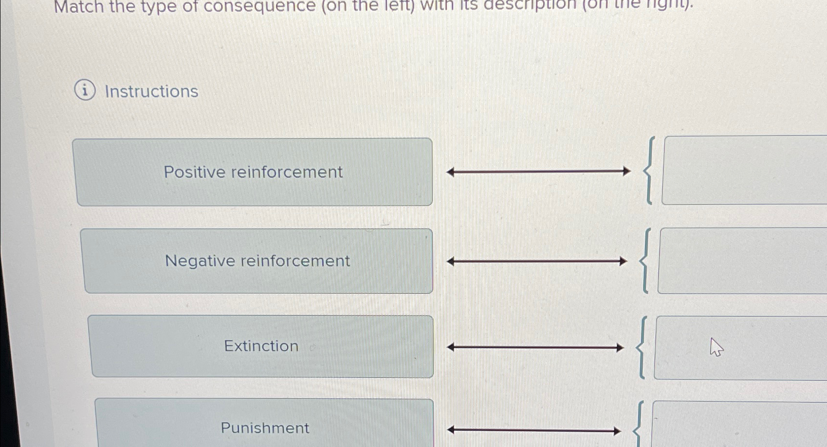 Solved Match the type of consequence (on the lett) ﻿with its | Chegg.com
