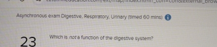 Solved Asynchronous exam Digestive, Respiratory. Urinary | Chegg.com