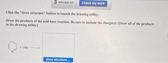 Solved 3 attempts lett Check my work Click the "draw | Chegg.com