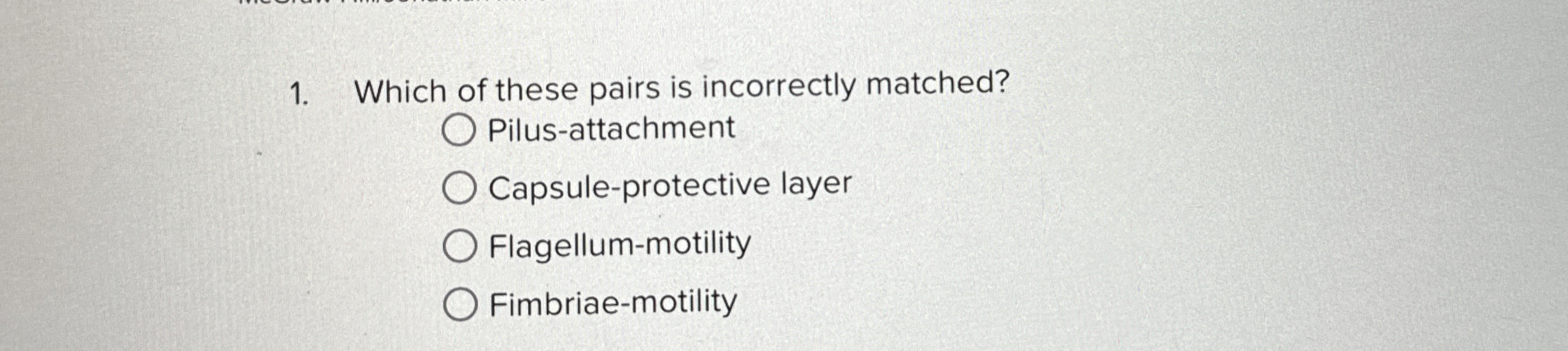 Solved Which of these pairs is incorrectly | Chegg.com