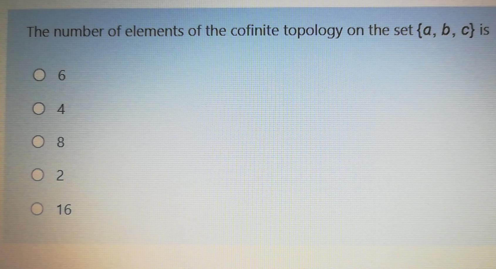 Solved The number of elements of the cofinite topology on | Chegg.com