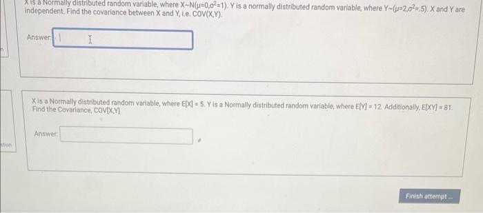 Solved Xis a Normally distributed random variable, where | Chegg.com