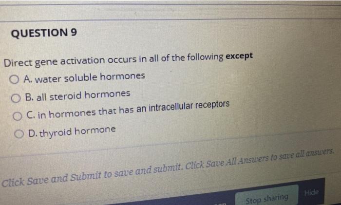 Solved QUESTION 9 Direct gene activation occurs in all of | Chegg.com