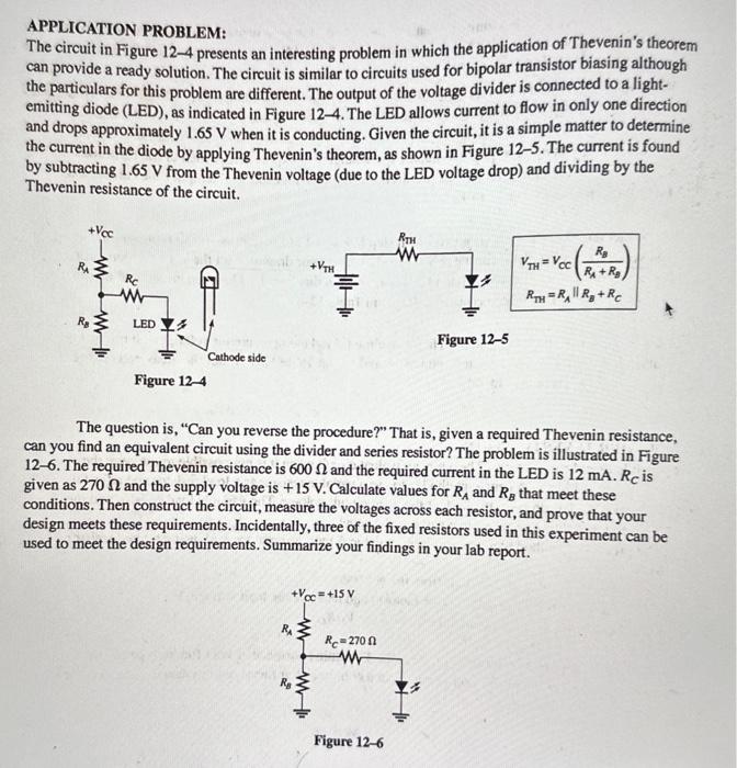 Solved APPLICATION PROBLEM: The circuit in Figure 12-4 | Chegg.com