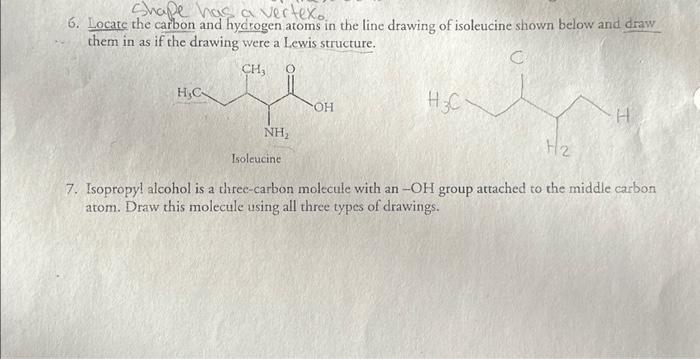 Solved Locate the carbon and hydrogen atoms in the line | Chegg.com