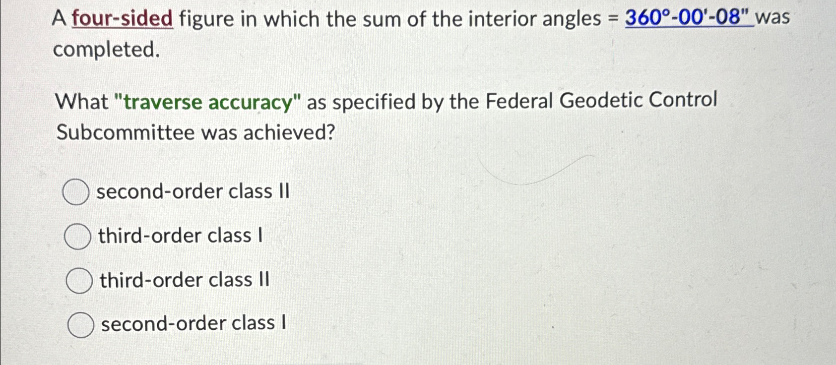 Solved A four-sided figure in which the sum of the interior | Chegg.com