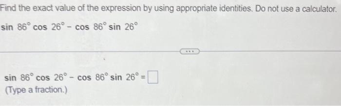Solved Find the exact value of the expression by using | Chegg.com