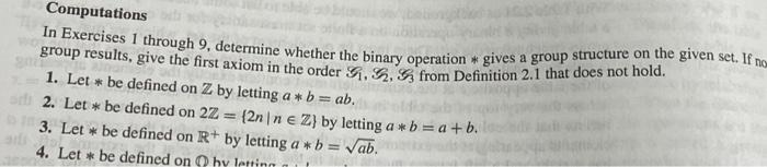 Computations In Exercises 1 through 9, determine | Chegg.com