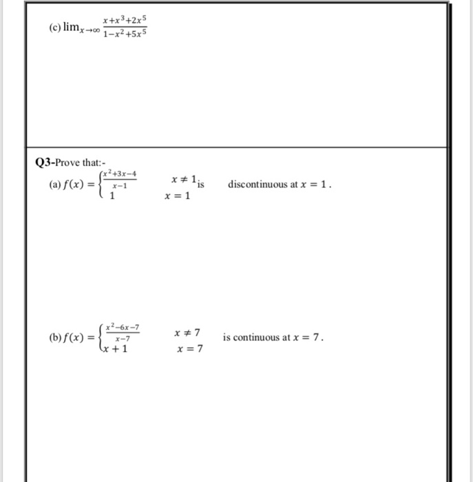 Solved 4 Q1-Use the graph of f(x) to find: (a) limx-3-f(x) = | Chegg.com