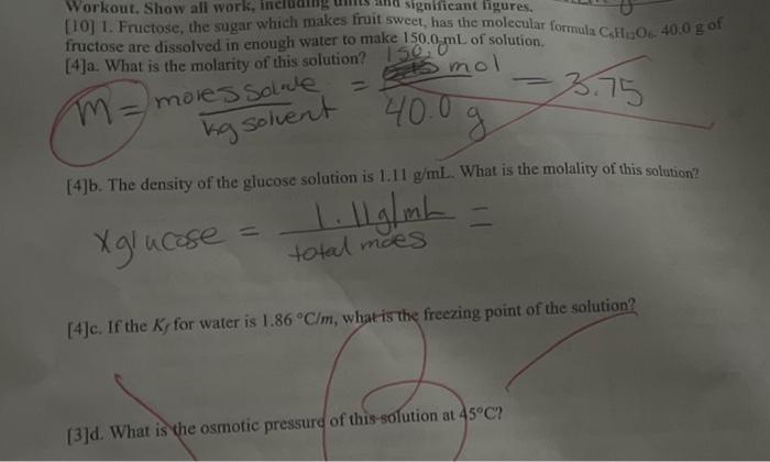 Solved Workout. Show all work, incluamg wins and significant | Chegg.com