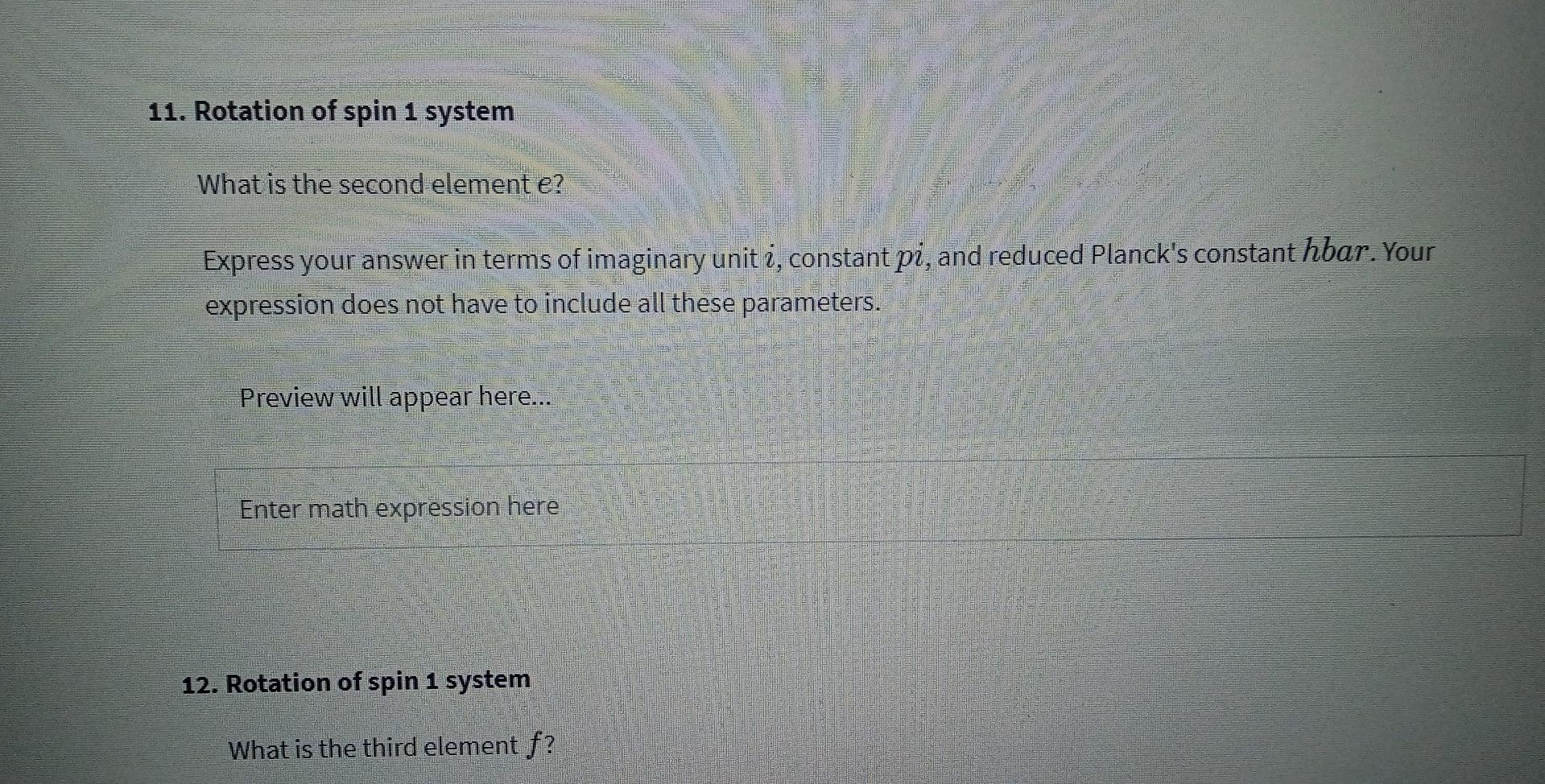 Solved 7. Rotation of spin 1 system Use the following | Chegg.com