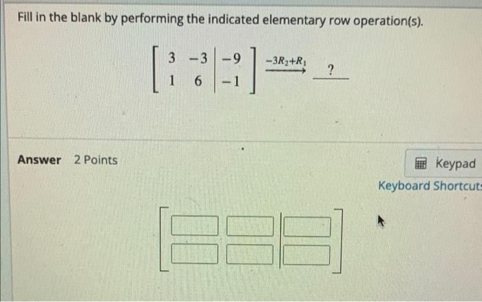 Solved Fill in the blank by performing the indicated | Chegg.com
