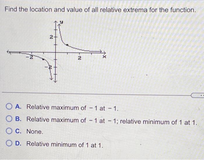 Solved Find the location and value of all relative extrema | Chegg.com