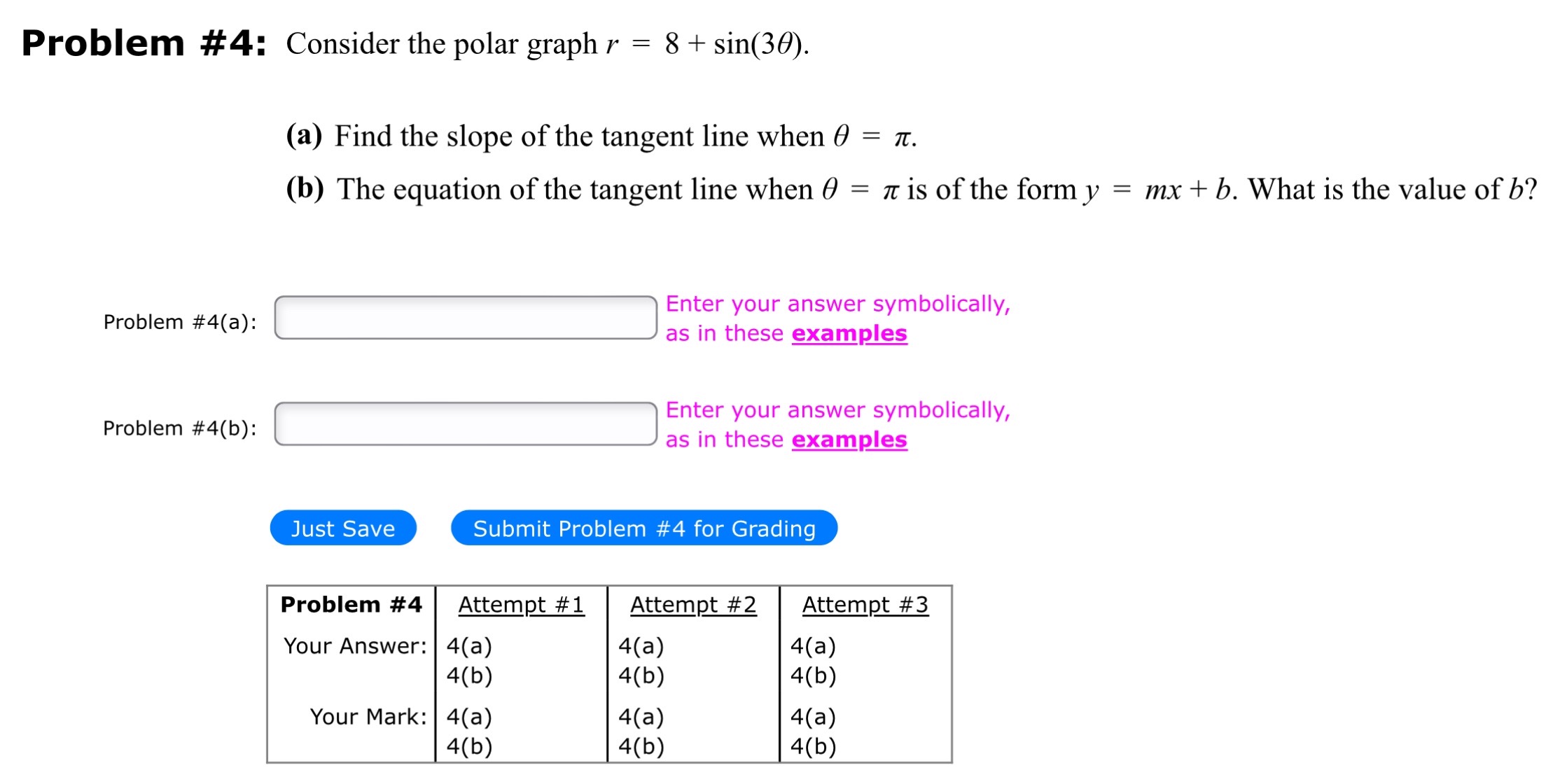 Solved Problem #4(a):Problem #4(b):Enter your answer | Chegg.com