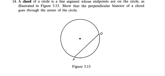 Solved A chord of a circle is a line segment whose endpoints | Chegg.com
