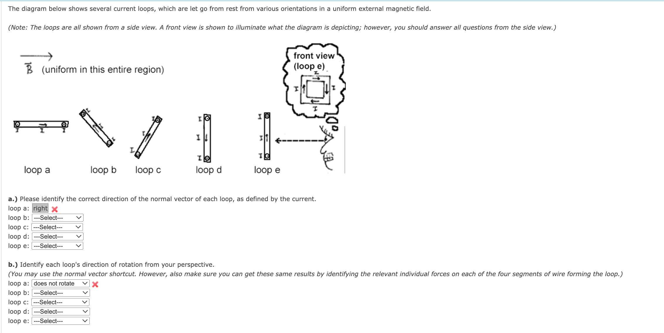 Solved The diagram below shows several current loops, which | Chegg.com