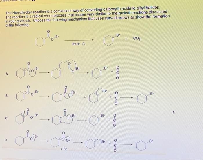 Solved nabled The Hunsdiecker reaction is a convenient way | Chegg.com