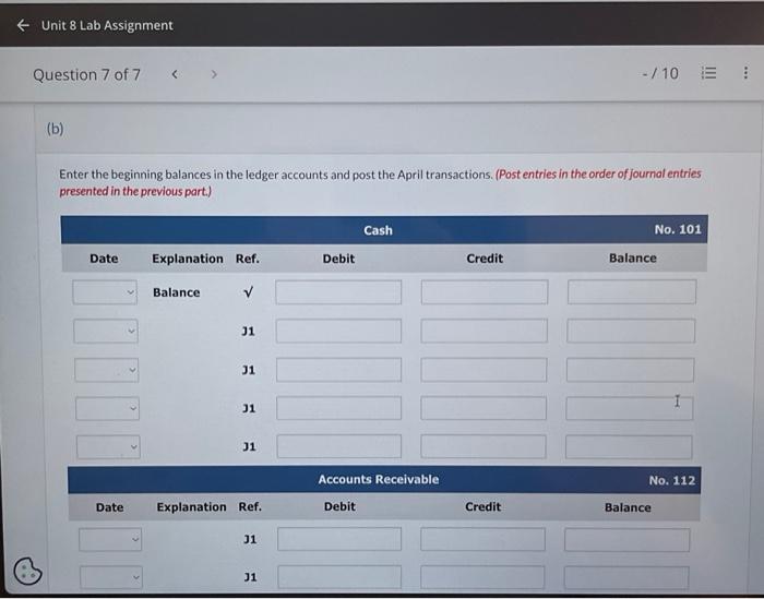 Solved Unit 8 Lab Assignment Question 7 of 7 Apr. 5 At the | Chegg.com