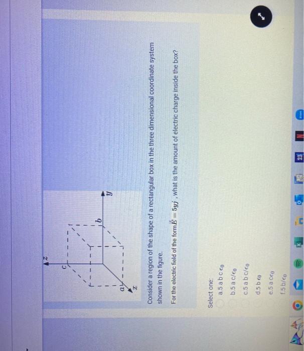 Solved Consider a region of the shape of a rectangular box | Chegg.com