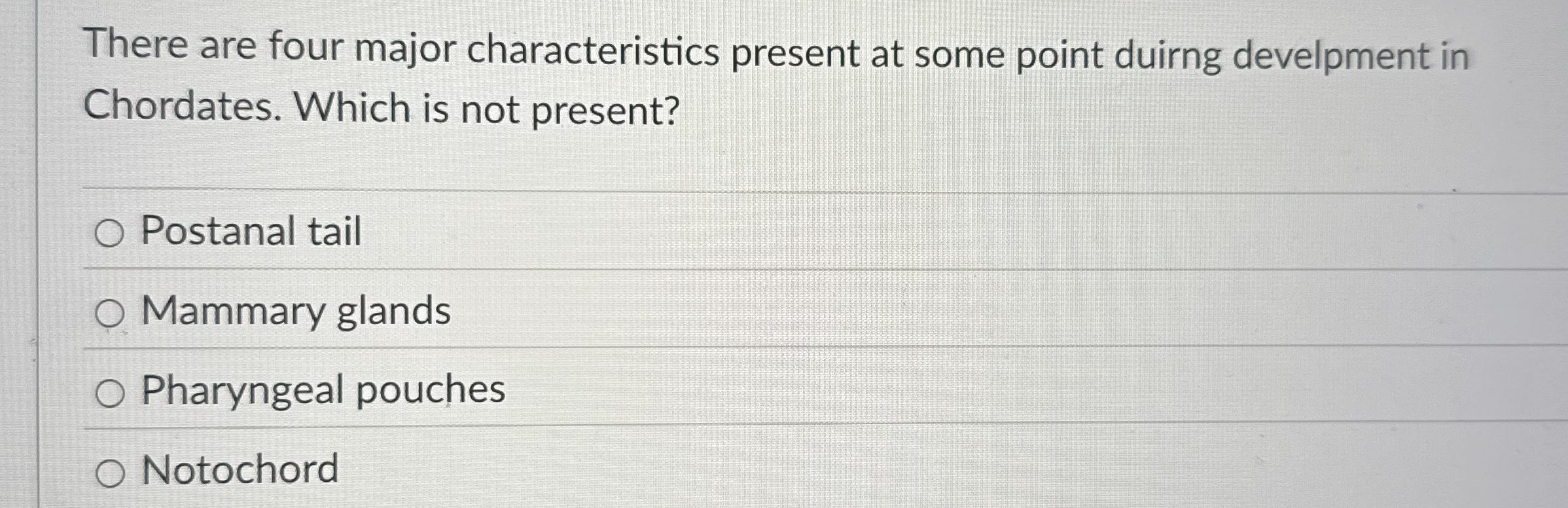 Solved There are four major characteristics present at some | Chegg.com