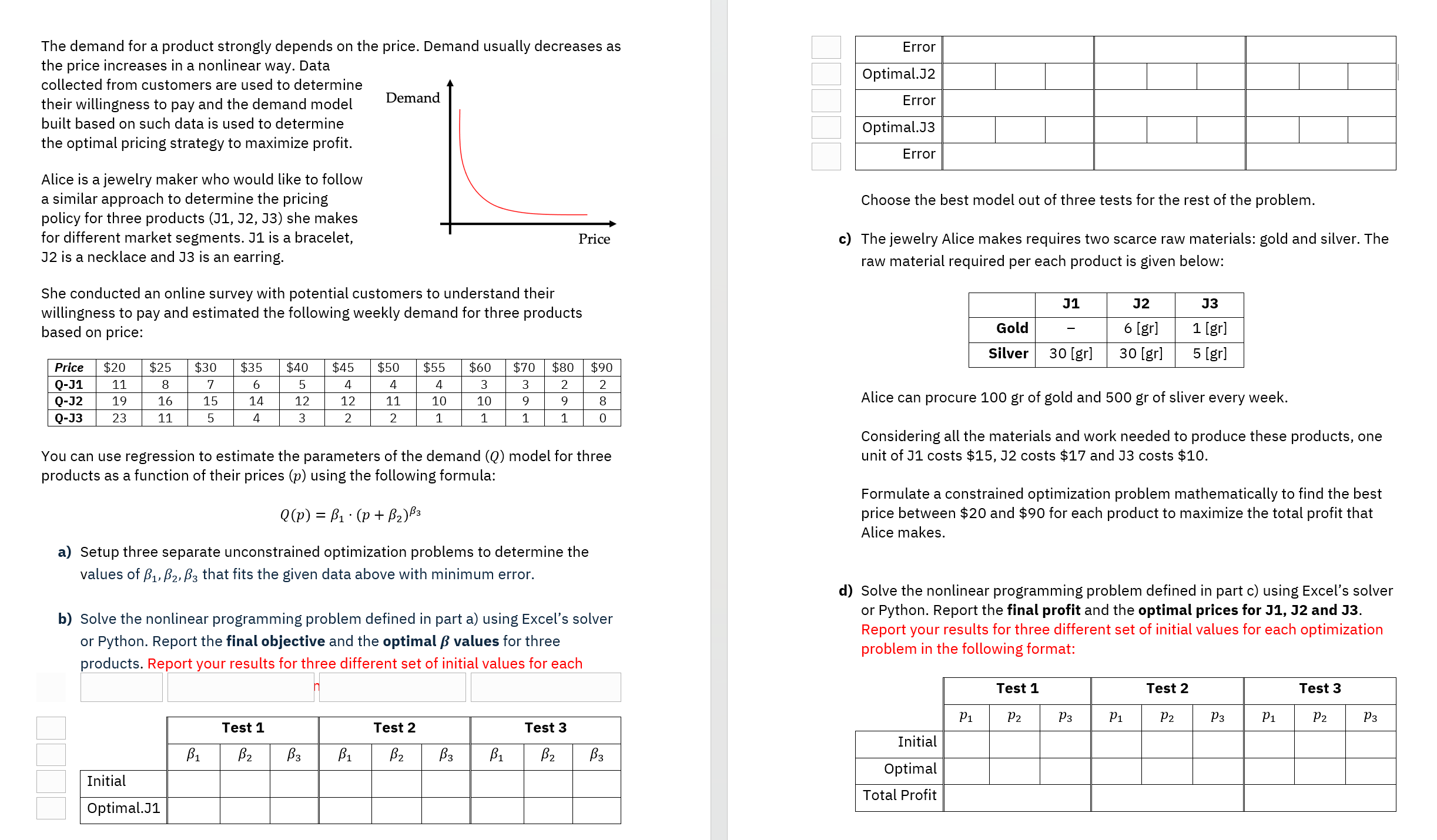 Solved *Fill out all tables and include screenshots of work | Chegg.com