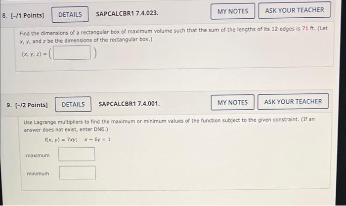 Solved Find the dimensions of a rectangular box of maximum | Chegg.com