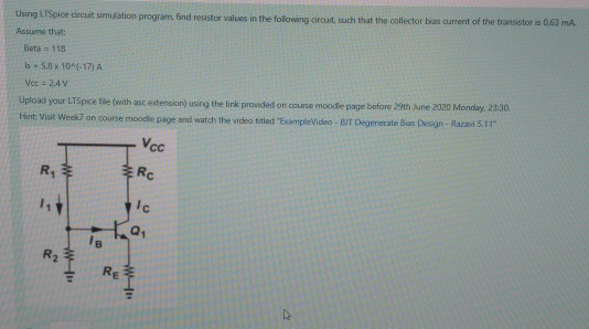 Using LTSpice circuit simulation program, find | Chegg.com