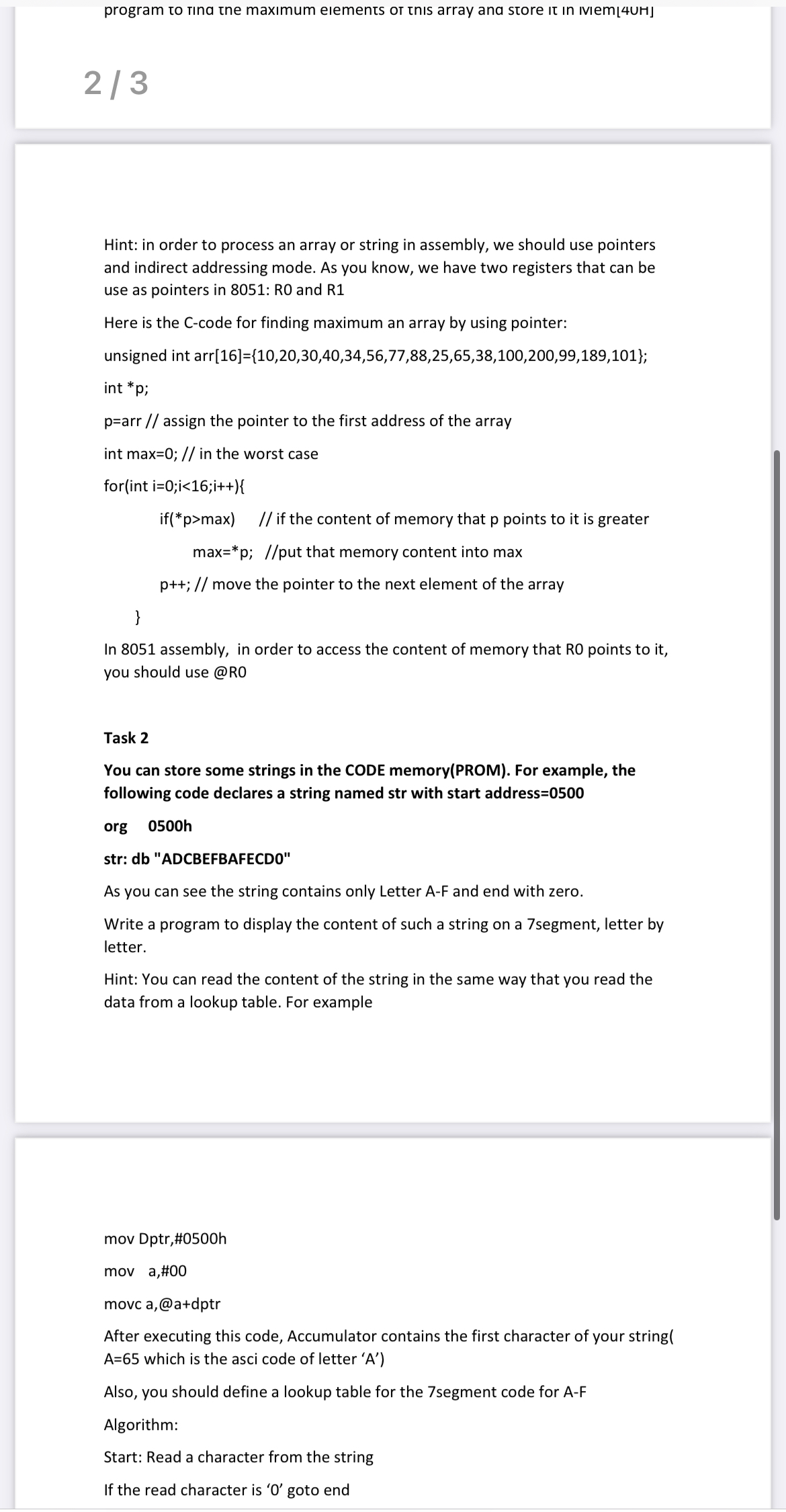 Solved program to tına tne maxımum eiements or tnıs array | Chegg.com
