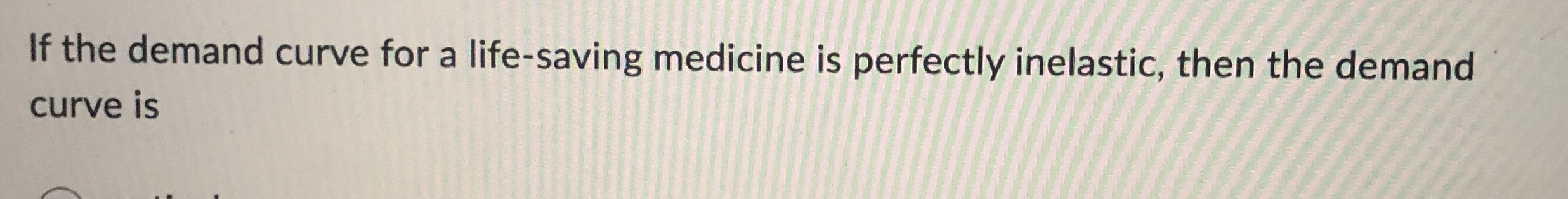 Solved If the demand curve for a life-saving medicine is | Chegg.com