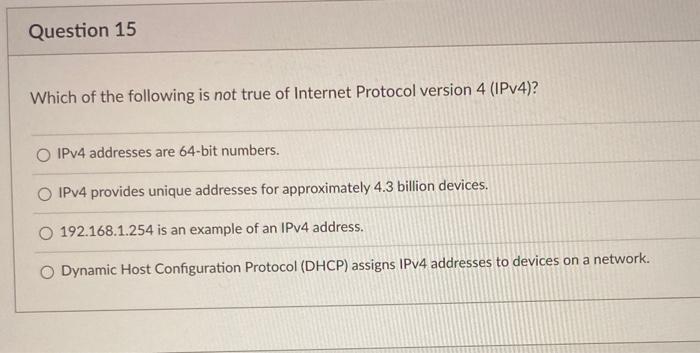 Solved Which of the following is not true of Internet | Chegg.com