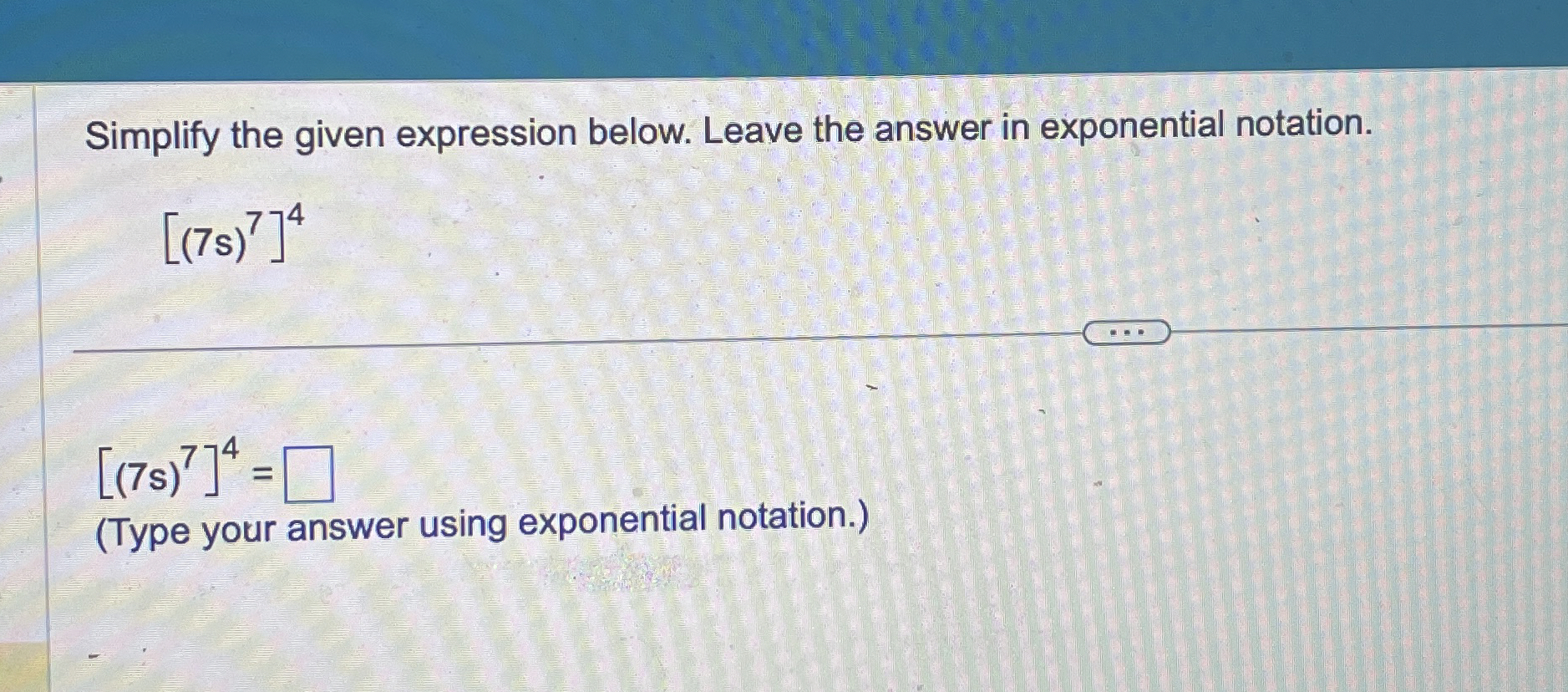 Solved Simplify the given expression below. Leave the answer | Chegg.com