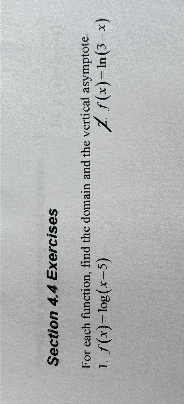 Solved Section 4.4 ﻿ExercisesFor each function, find the | Chegg.com