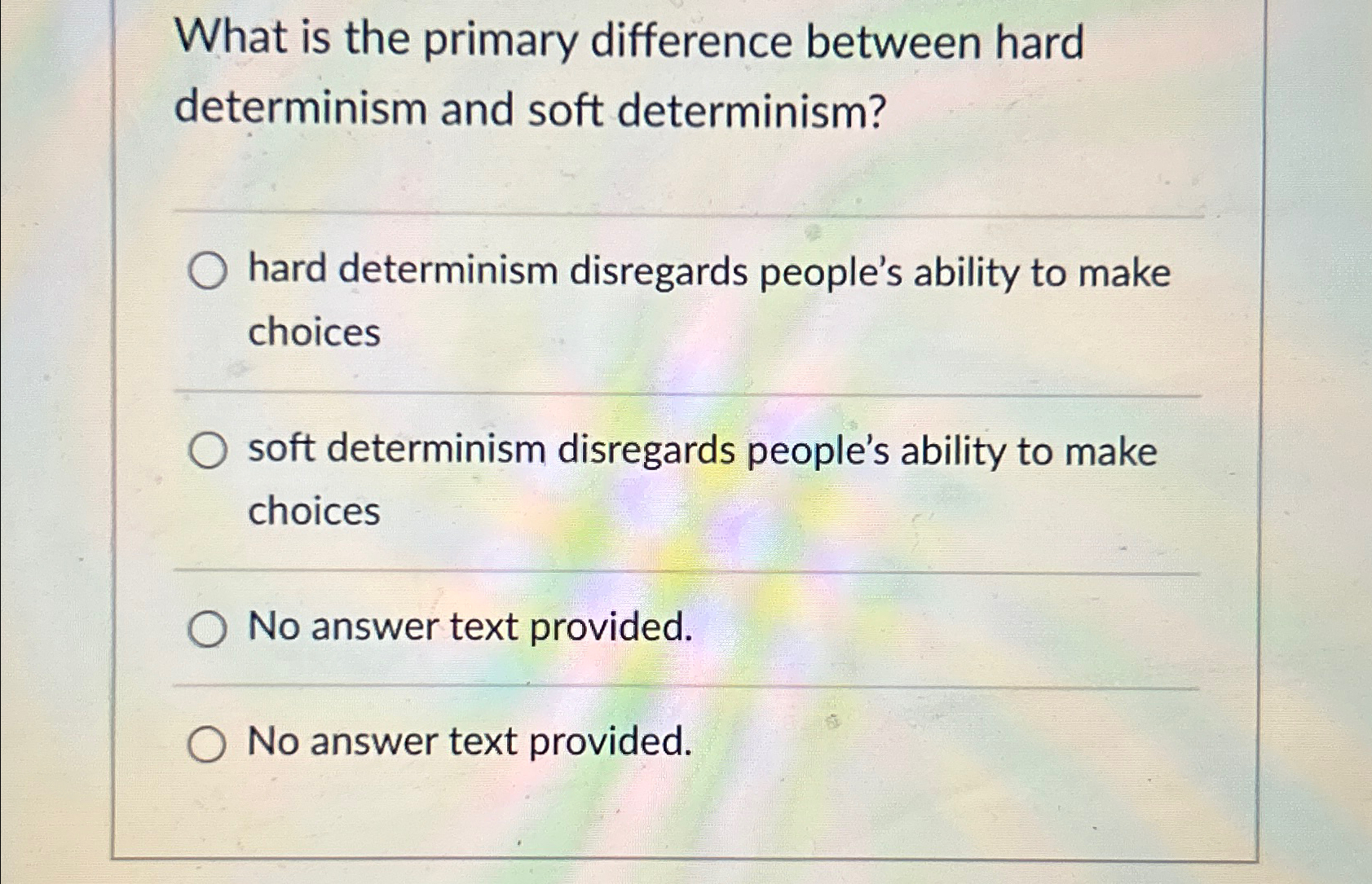 Solved What is the primary difference between hard | Chegg.com