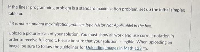 Solved Identify whether the given linear programming problem | Chegg.com
