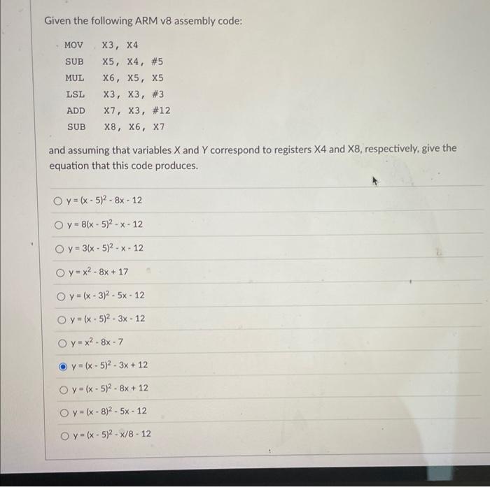 Solved Given the following C code, where A[]] is an long | Chegg.com