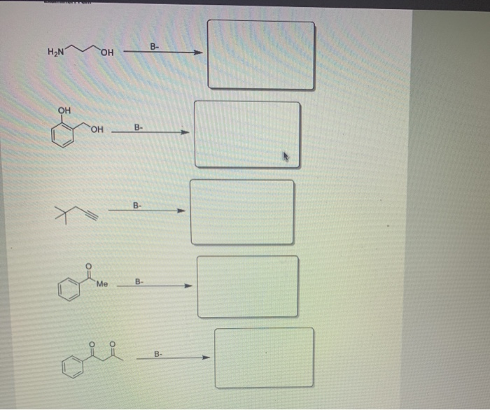 Solved В- H2N ОН он ОН В. В. Me В. В. о Draw the product | Chegg.com