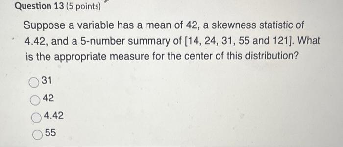 Solved Question 12 (5 points) Suppose that the number of | Chegg.com