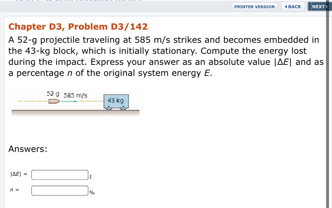Solved PRINTER VERSION 4 BACK NEXT Chapter D3, Problem | Chegg.com