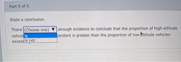 Solved Pollution and altitude: In a random sample of 312 | Chegg.com