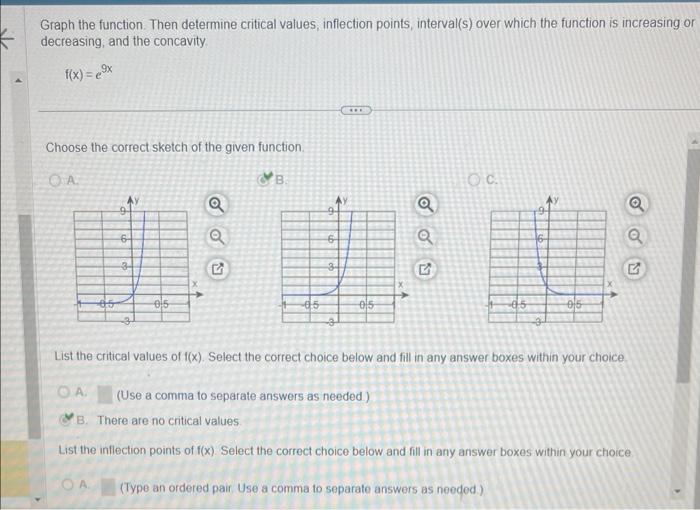 Solved Differentiate. y=ex+18 dxdy=Graph the function. Then | Chegg.com