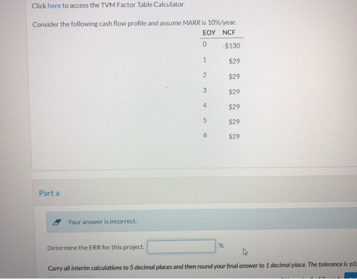Solved Click here to access the TVM Factor Table Calculator | Chegg.com