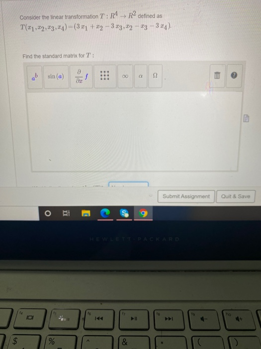 Solved Consider the linear transformation T: R4 R2 defined | Chegg.com