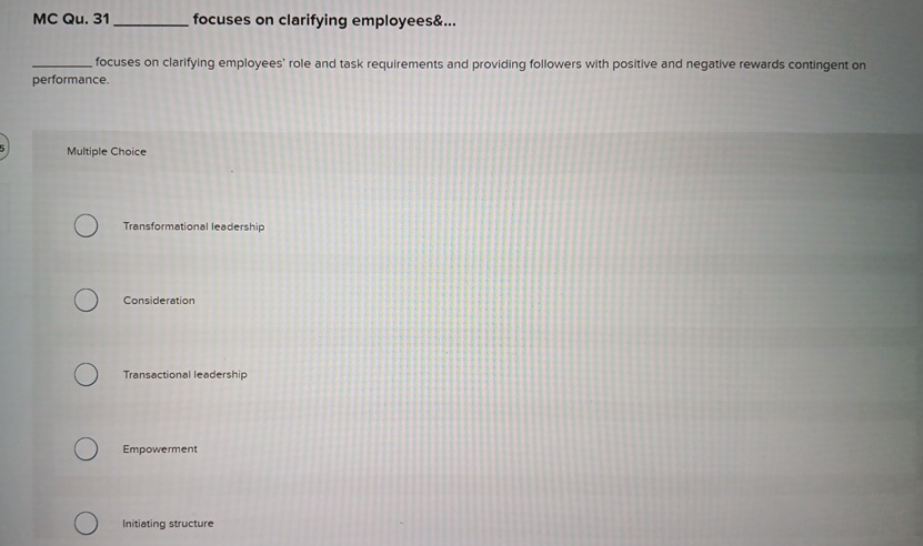 Solved MC Qu. 31 q, ﻿focuses on clarifying | Chegg.com