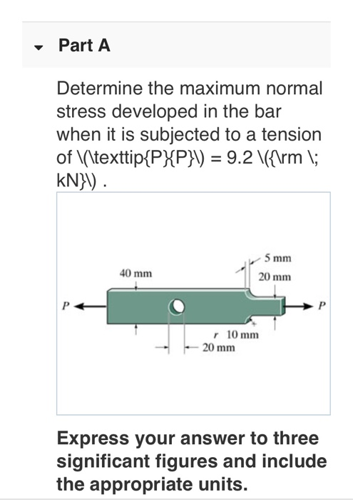 Solved Part A Determine the maximum normal stress developed | Chegg.com