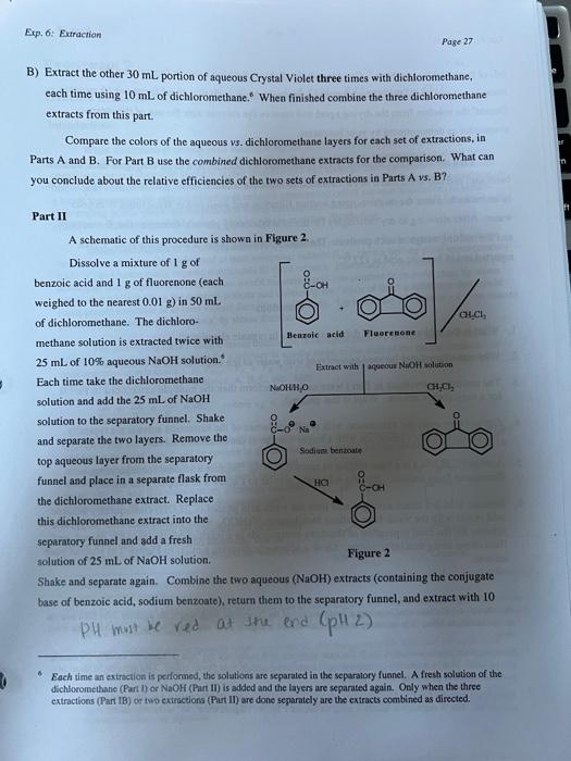 Solved Experiment 6 Sumnoer 12 Extraction Introduction: | Chegg.com